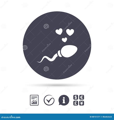 Sperm Sign Icon Fertilization Symbol Stock Vector Illustration Of