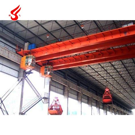 Electric Automatic Overhead Grab Crane Clamshell Grab Overhead Crane