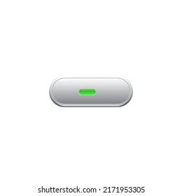 Metallic Push Button Green Led Light Stock Vector Royalty Free Shutterstock