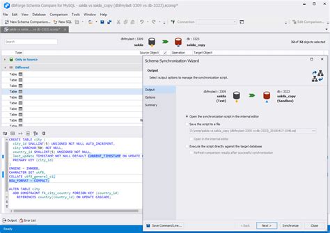 Dbforge Schema Compare For Mysql Product Tour