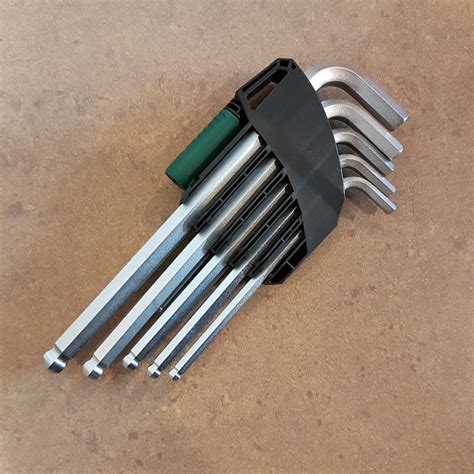 Sata 09106 12pc Long Arm Ball Point Hex Key Set S A E Techno Tools And Equipment