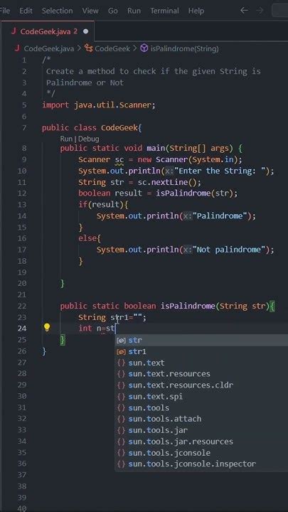 How To Check A Given String Is A Palindrome Java Method Shorts Youtube