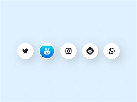 social media icon hover by divinectorweb on dribbble