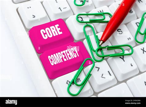 Writing Displaying Text Core Competency Word Written On Harmonized