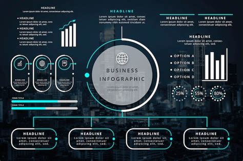 Business Infographic With Photo Infographic Tech Infographic Design