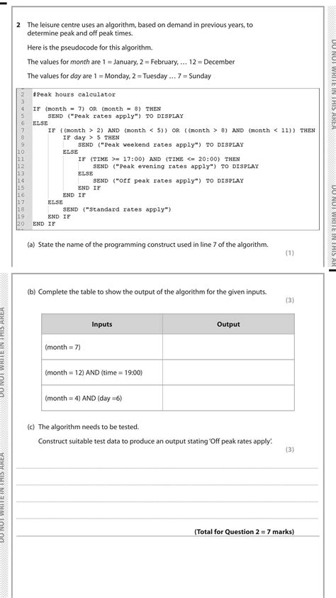 Gcse Edexcel Computer Science Designing Creating And Refining Algorithms