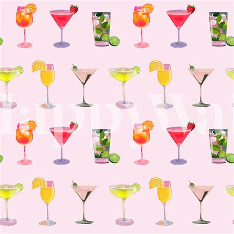 Cocktail Theme Wallpaper Happywall