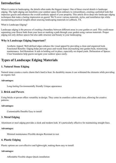 Ppt Landscape Edging Techniques That Make A Lasting Impression On