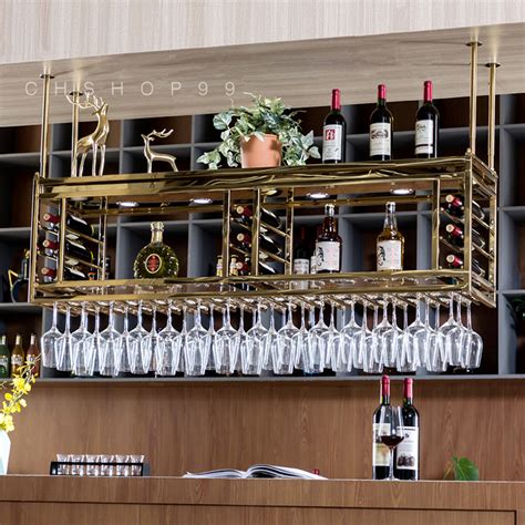 ที่แขวนแก้วไวน์ Wine Glass Rack ราวแขวนแก้วไวน์ติดเพดานสแตนเลสแท้ งานนำเข้าสวยหรู แต่งบ้านหรู