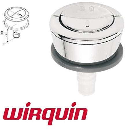 Wirquin Jollyflush Dual Flush Chrome Push Button