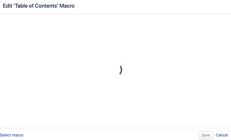 Confluence Macros Configuration Form Stuck In An Infinitive Loading