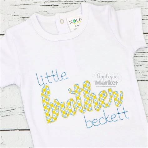 Brother Cursive Bean Stitch Diy Embroidery Applique Applique Designs Machine Embroidery Designs