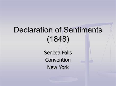 Declaration Of Sentiments 1848