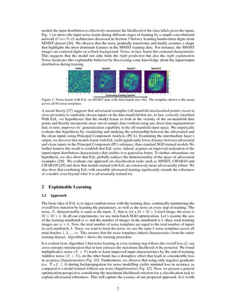 Explainable Learning Implicit Generative Modelling During Training For Adversarial Robustness