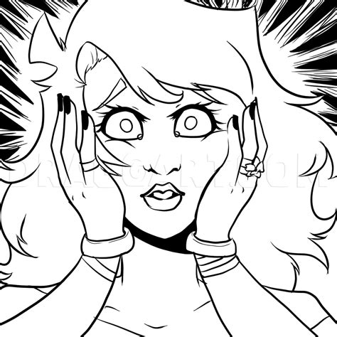How To Draw A Shocked Face Drawing Step By Step By Blacknothingness