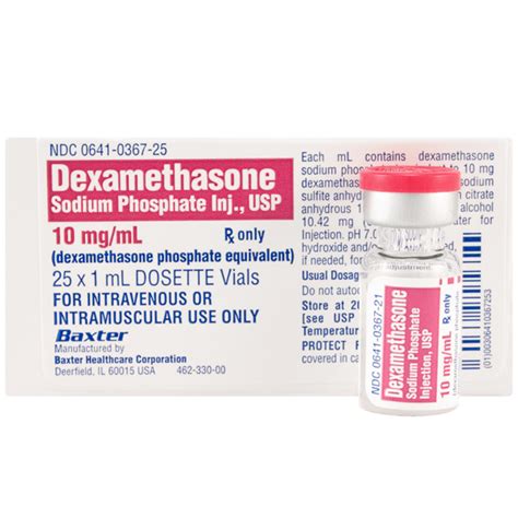 Dexamethasone 10mg Ml 1ml 25x1ml Westward 00641036725