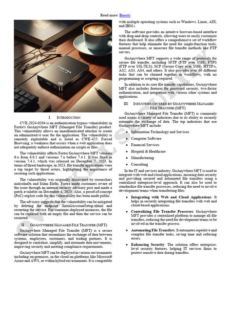 Cve Fortras Goanywhere Mft [en] Pdf Malware File Transfer Protocol
