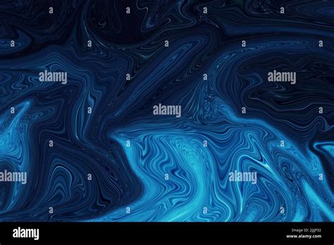 Blue Galaxy And Metalic Abstract Liquid Marble Elegant Texture