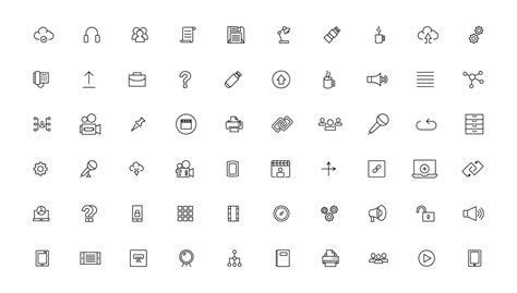 Project Management Icon Collection Time Management And Planning Concept Line Icon Set 25779208