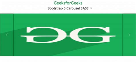 Bootstrap 5 Carousel Sass Geeksforgeeks