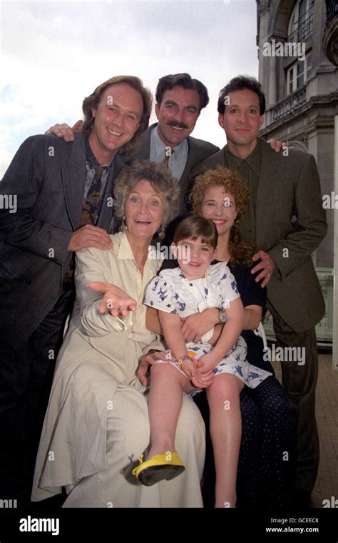 The Cast Of The Film Three Men And A Little Lady In London Before