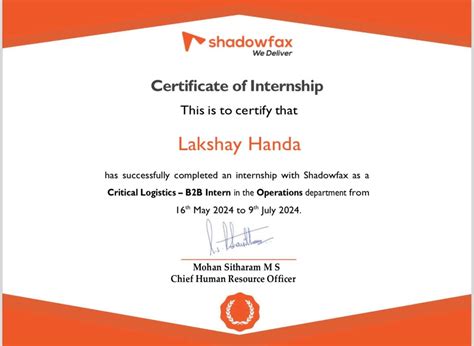 Lakshay Handa On Linkedin Internship Marketing Finance Christuniversity Shadowfax…