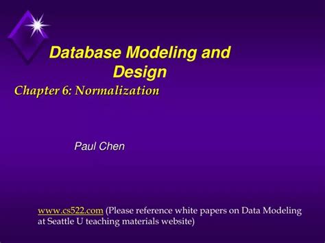 Ppt Chapter 6 Normalization Powerpoint Presentation Free Download Id 2787651
