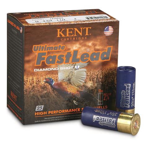 Kent Ultimate Fast Lead Shotshells 12 Gauge 2 34 1 12 Oz 25 Rounds Sportsmans Guide