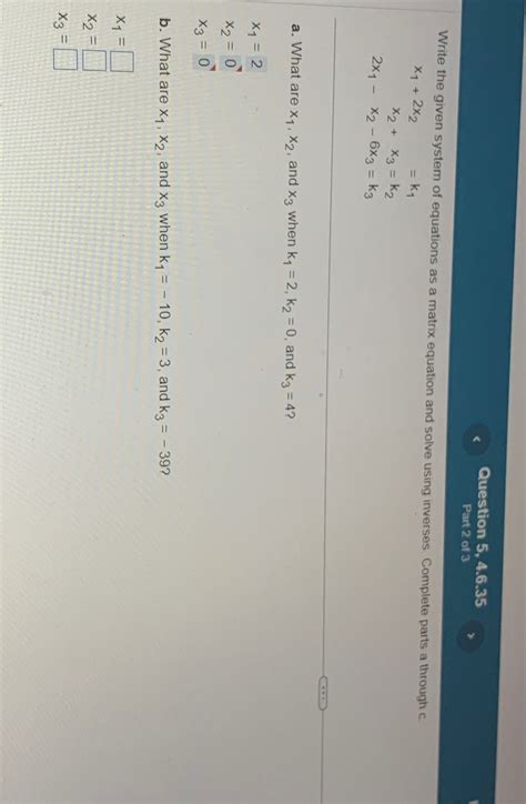 Solved Question 5 4635part 2 ﻿of 3write The Given System