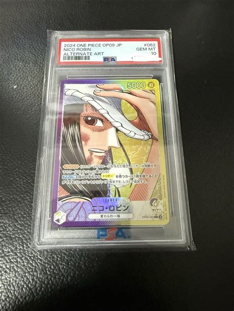 One Piece Op09 Jp Nico Robin Alternate Art Psa 10 Hobbies And Toys Toys