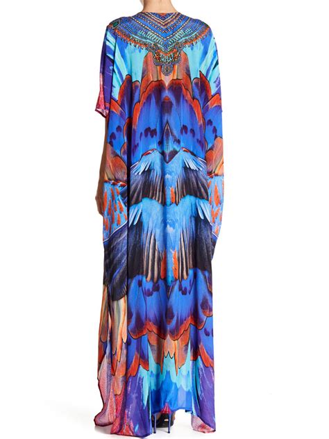Long Kaftan V Neck Kaftan Dress Purple Kaftan Loungewear Silk