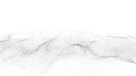 Dynamic Wave With Connected Dots And Lines On A White Background Digital Wave Background