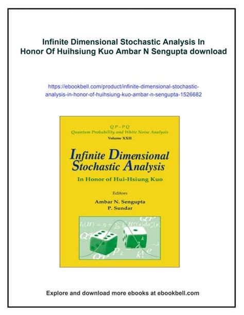 Infinite Dimensional Stochastic Analysis In Honor Of Huihsiung Kuo