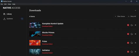 native access download failed community