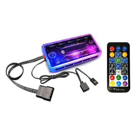 Rgb Fan Controller 12cm Remote Control Computer Case 12v Pc Cooling Chassis Silent Fan Hub For