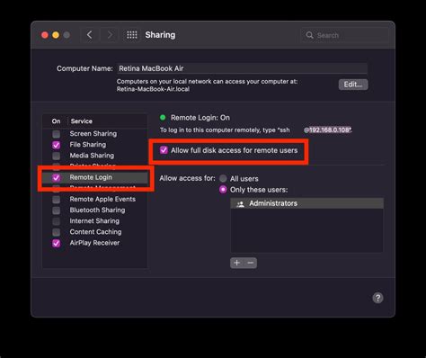 How To SSH To Mac From IPad