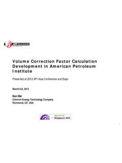 Volume Correction Factor Calculation Development In Volume Correction Factor Calculation