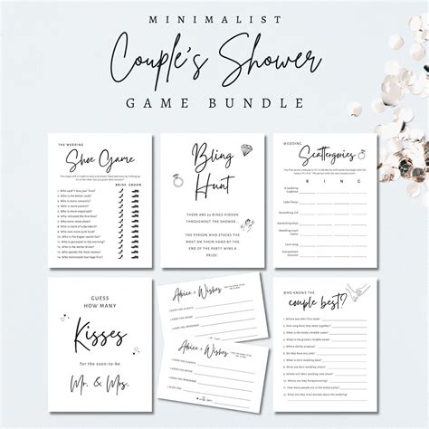 Couples Shower Game Bundle Jack And Jill Shower Games Printable Bridal