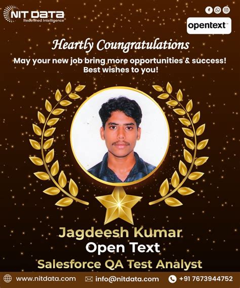 Nit Data On Linkedin Congratulations Jagadeesh Kumar