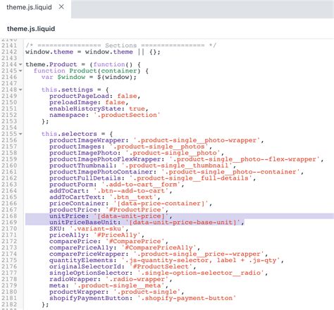 Shopify Help Center Displaying Unit Prices