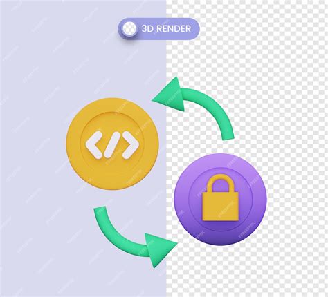 Premium Psd Coding Or Programming Icon 3d Illustration With Protection