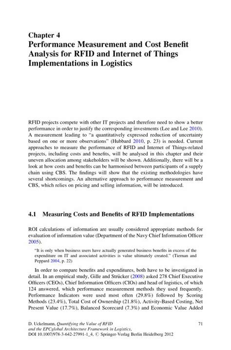 Pdf Performance Measurement And Cost Benefit Analysis For Rfid And Dokumentips