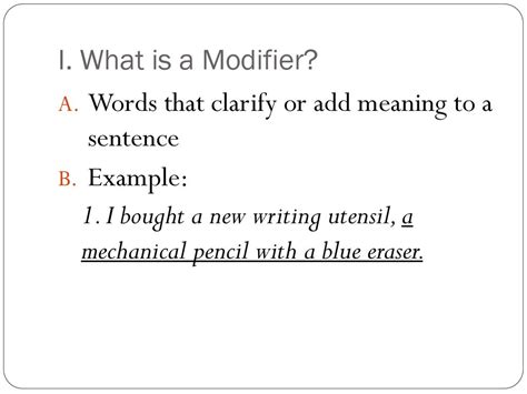 Modifiers Ppt Download