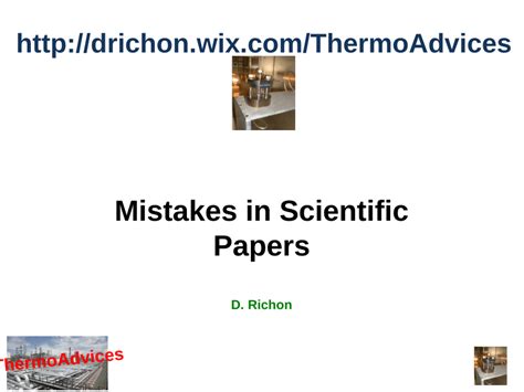 Pdf Mistakes In Scientific Papers