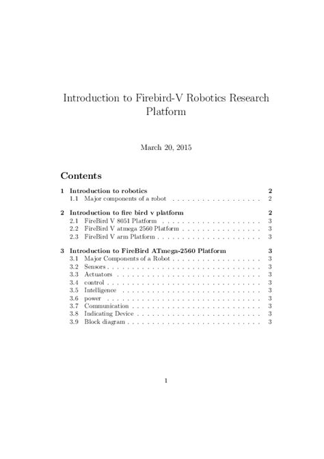Pdf Introduction To Firebird V Robotics Research Platform
