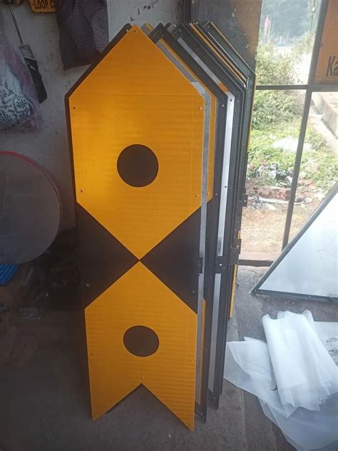 Yellow And Black Aluminium Caution Indicator Sign Board At ₹ 2520piece