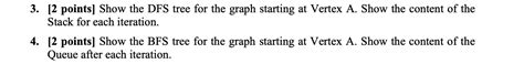 Solved 3 2 Points Show The Dfs Tree For The Graph