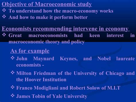 Macroeconomic Models Ppt