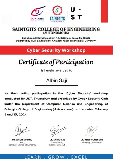 Albin Saji On Linkedin Cybersecurity Workshop Digitalsecurity