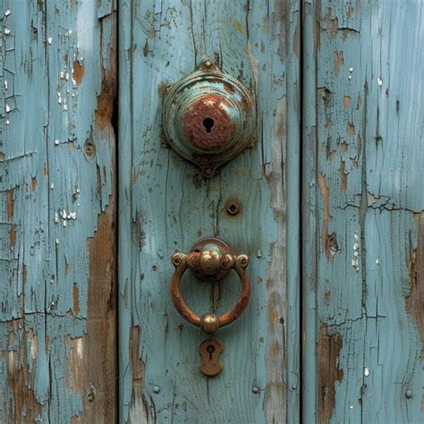 Rustic Door Handles Premium Ai Generated Image